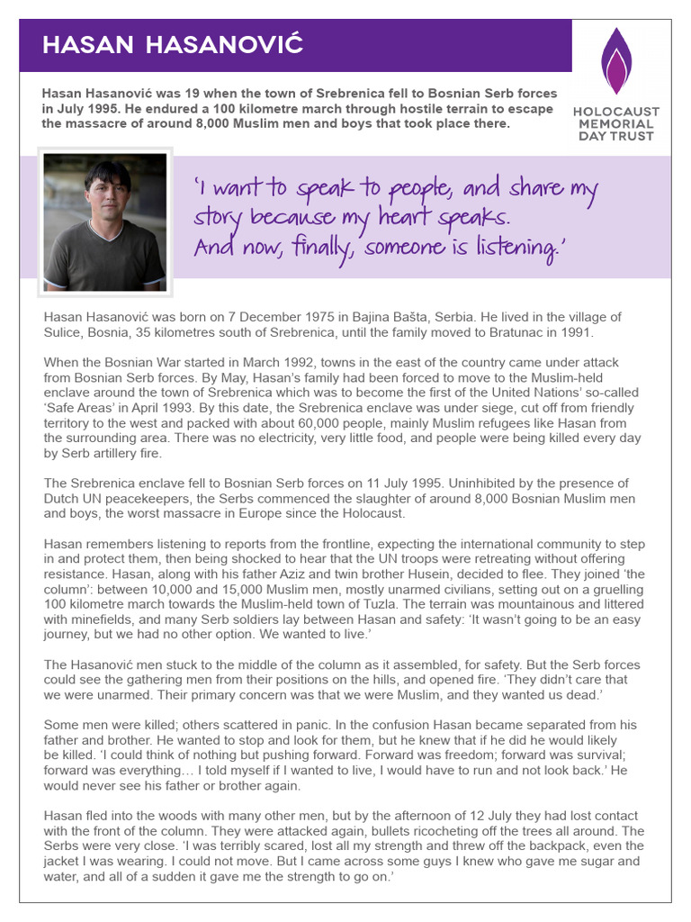 Hasan Hasanovic Life Story HMDT 0 | PDF