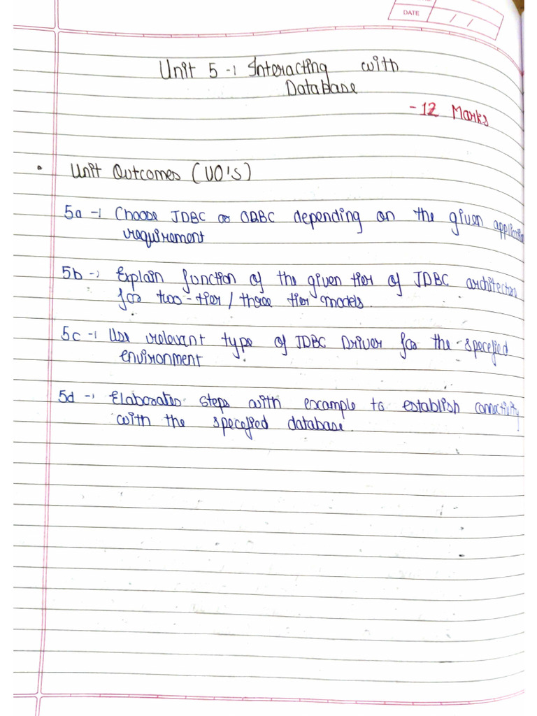 Unit 5 - Interacting With Database | PDF