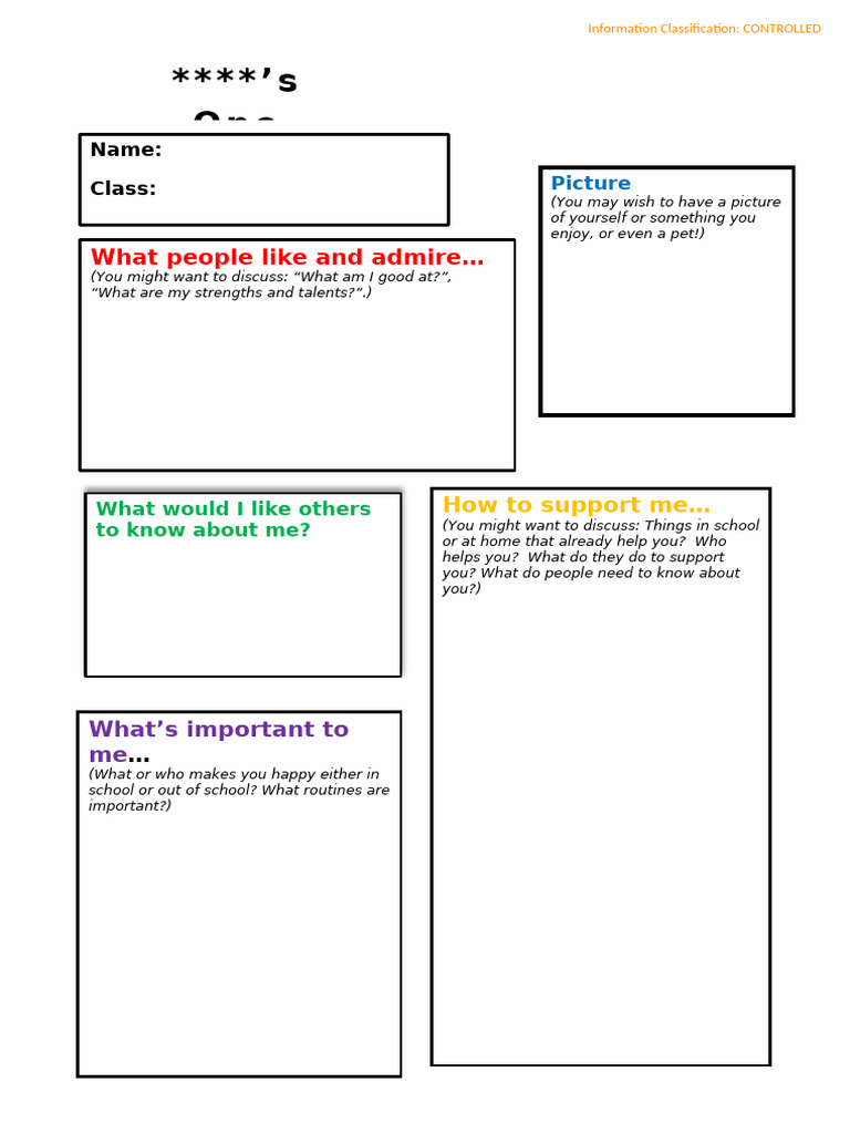 One Page Profile Template | PDF