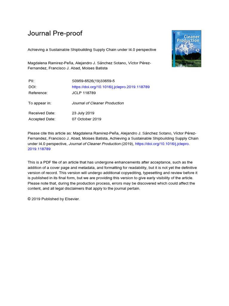 Achieving A Sustainable Shipbuilding Supply Chain Under I4.0 ...