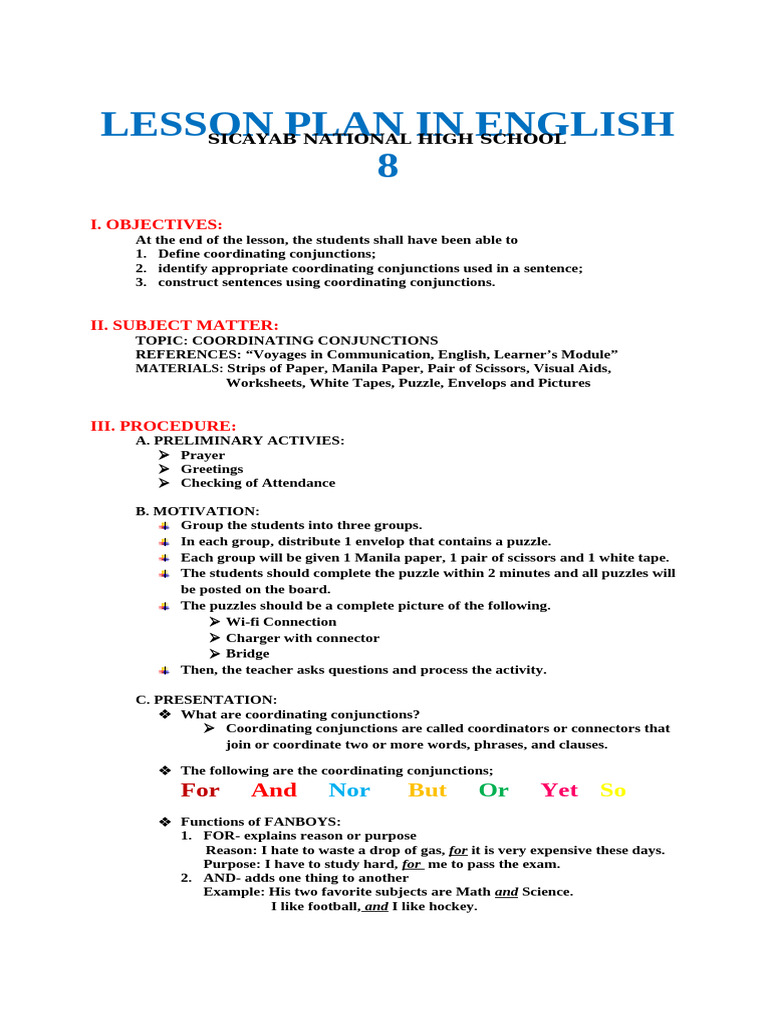 Lesson Plan Final | PDF
