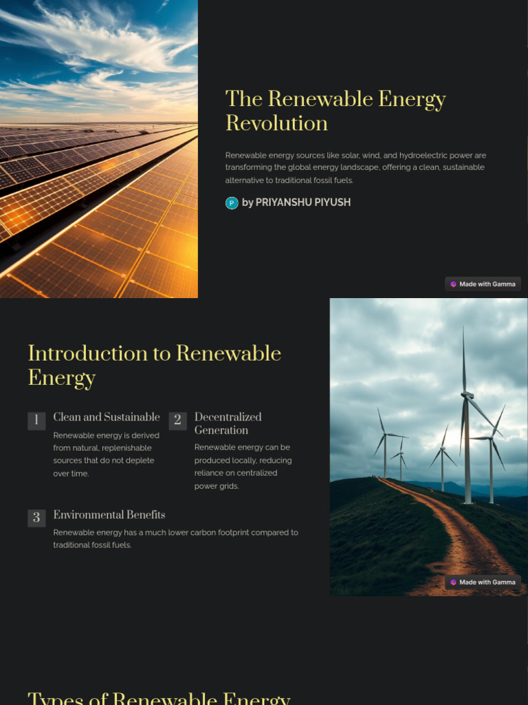 Renewable Energy: Benefits & Future Insights | PDF | Renewable Energy ...