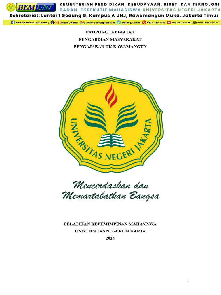 Pengabdian Masyarakat PKM UNJ 2024 | PDF