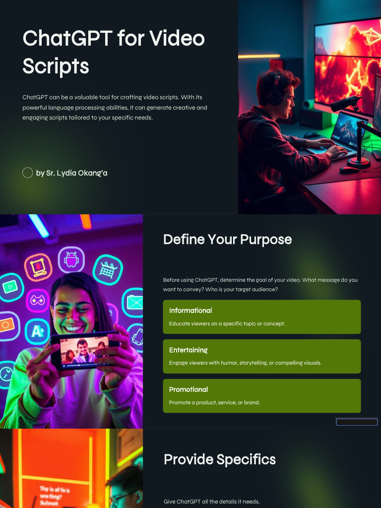 ChatGPT For Video Scripts | PDF