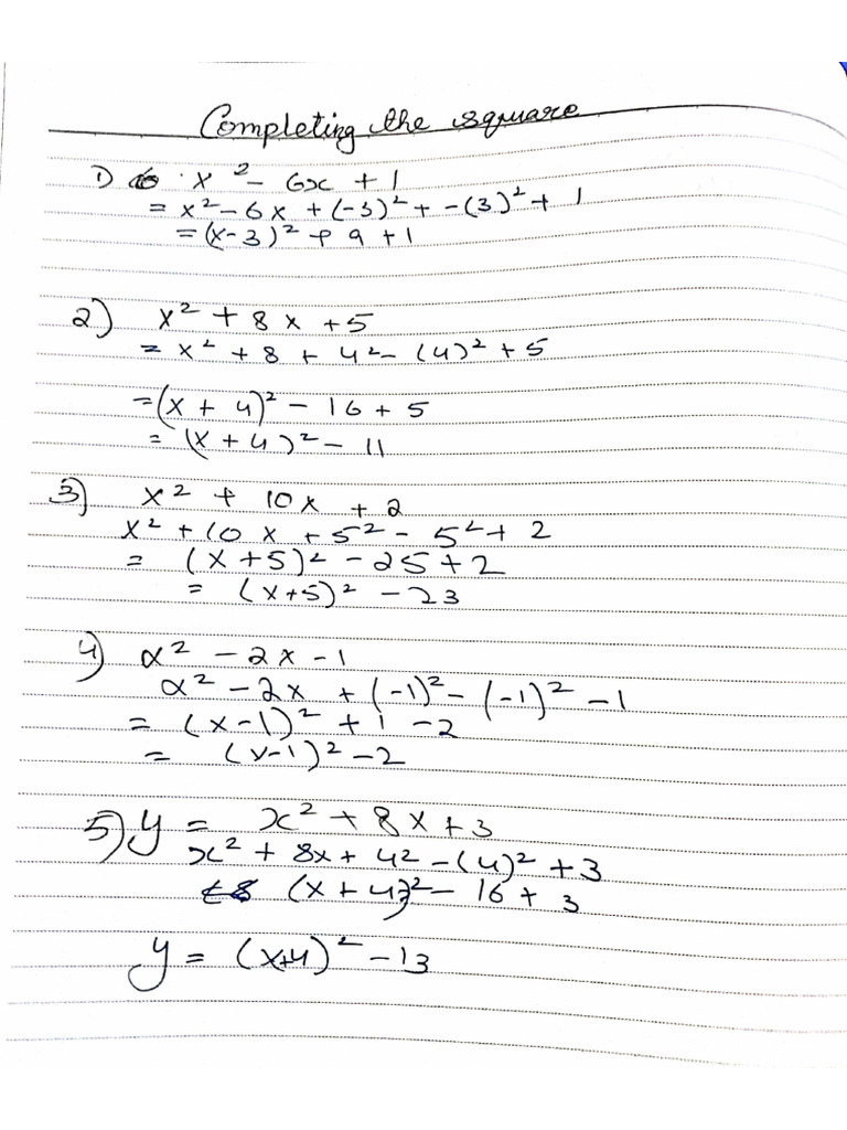 Completing Square | PDF