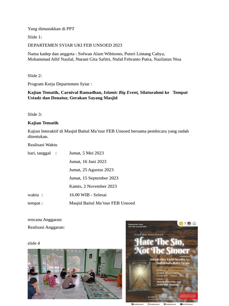 Yang Dimasukkan Di PPT MUSANG UKI | PDF