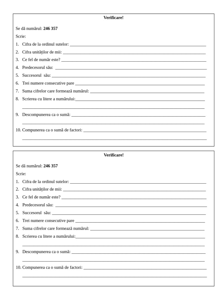 Test de verificare | PDF