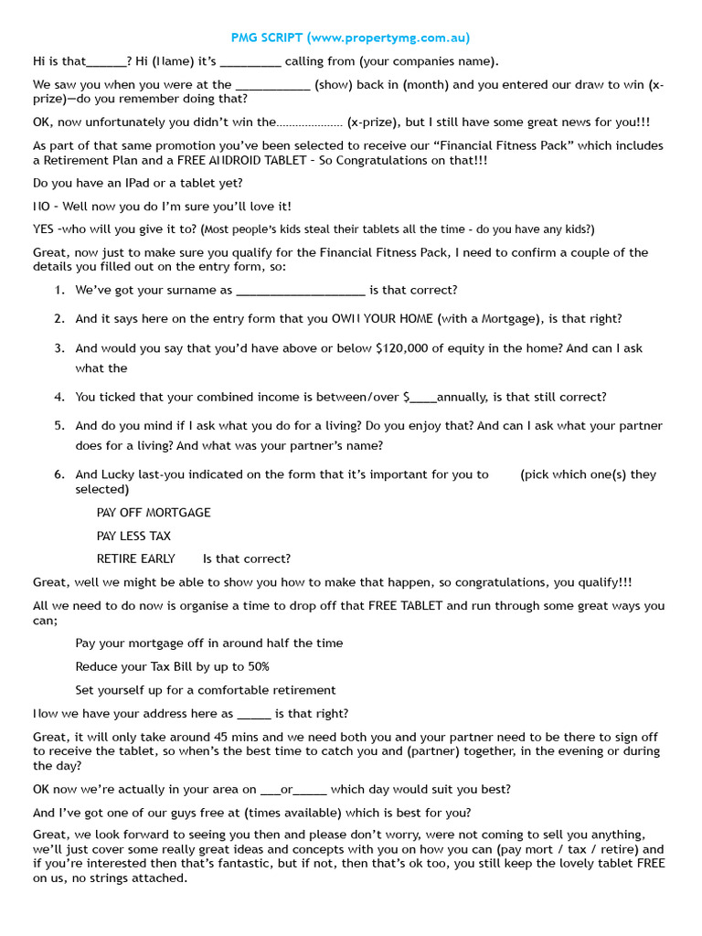 TM Script PMG 1 | PDF