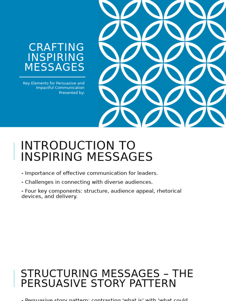 Crafting Inspiring Messages | PDF