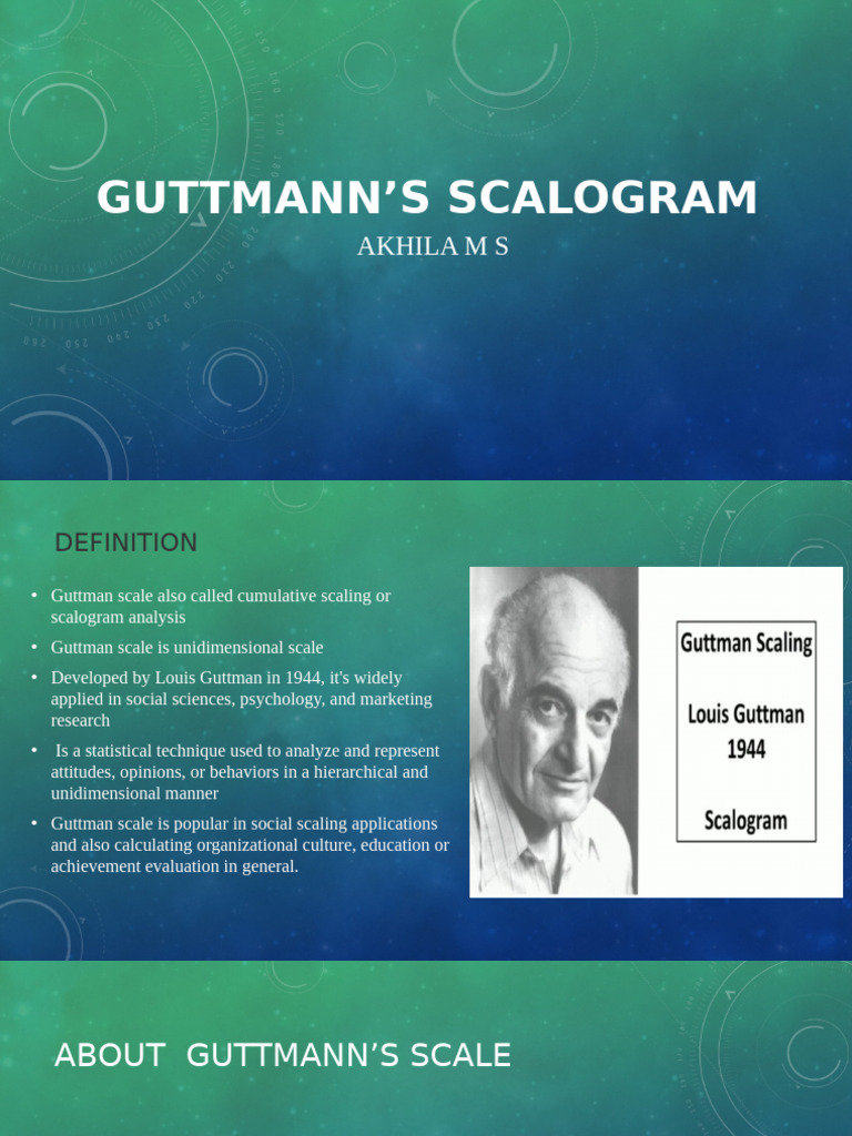 Guttmann's Scalogram | PDF