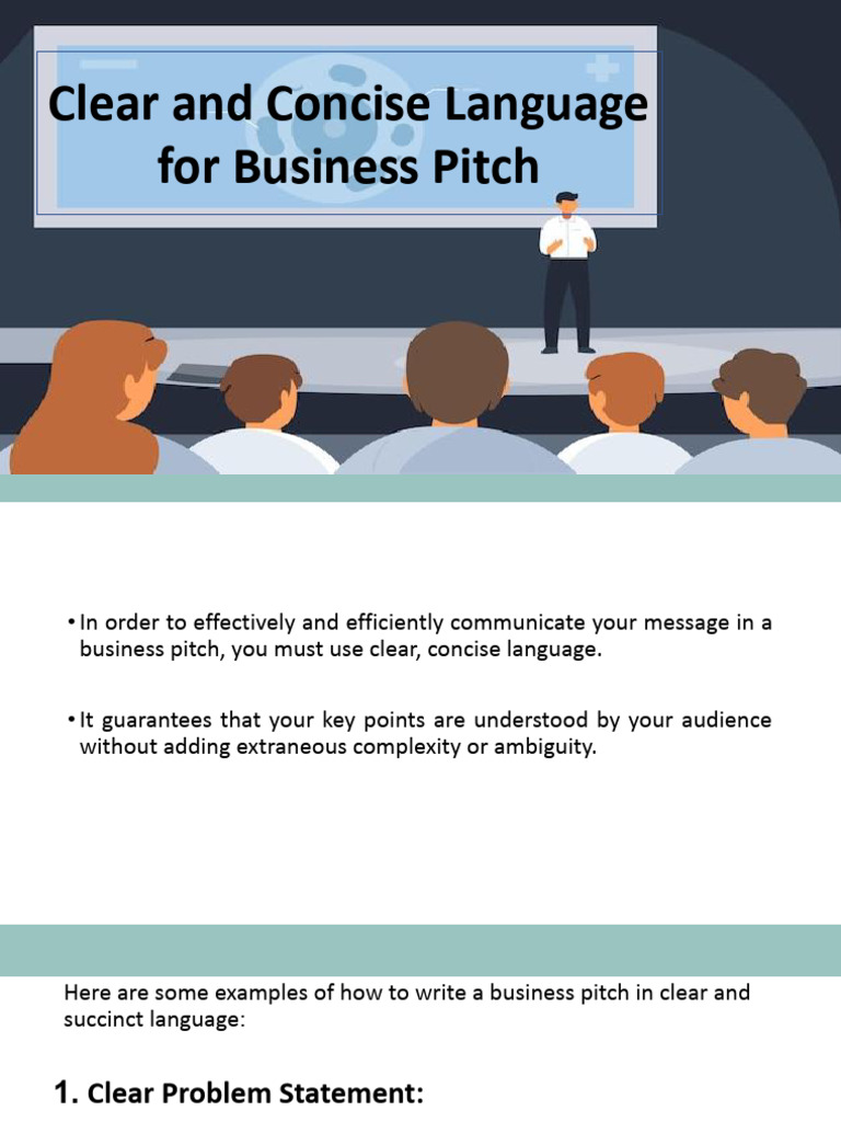 Clear and Concise Language For Business Pitch | PDF | Economies | Business