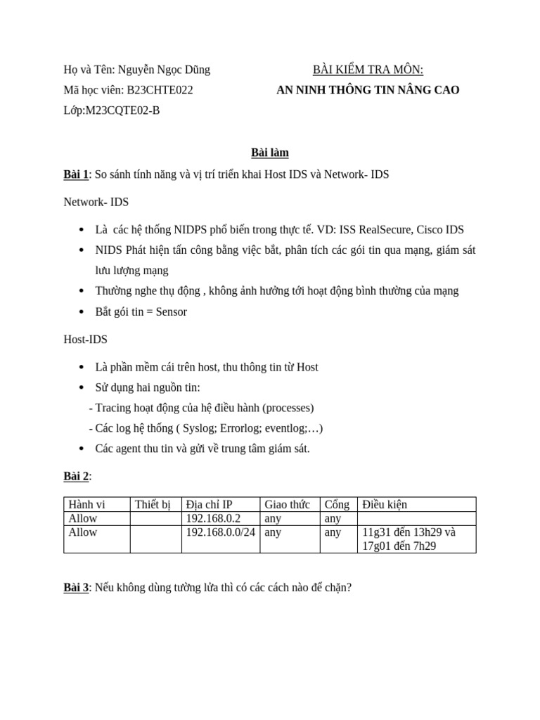 Bai Kiem Tra Mon An Ninh Thong Tin Nang Cao | PDF