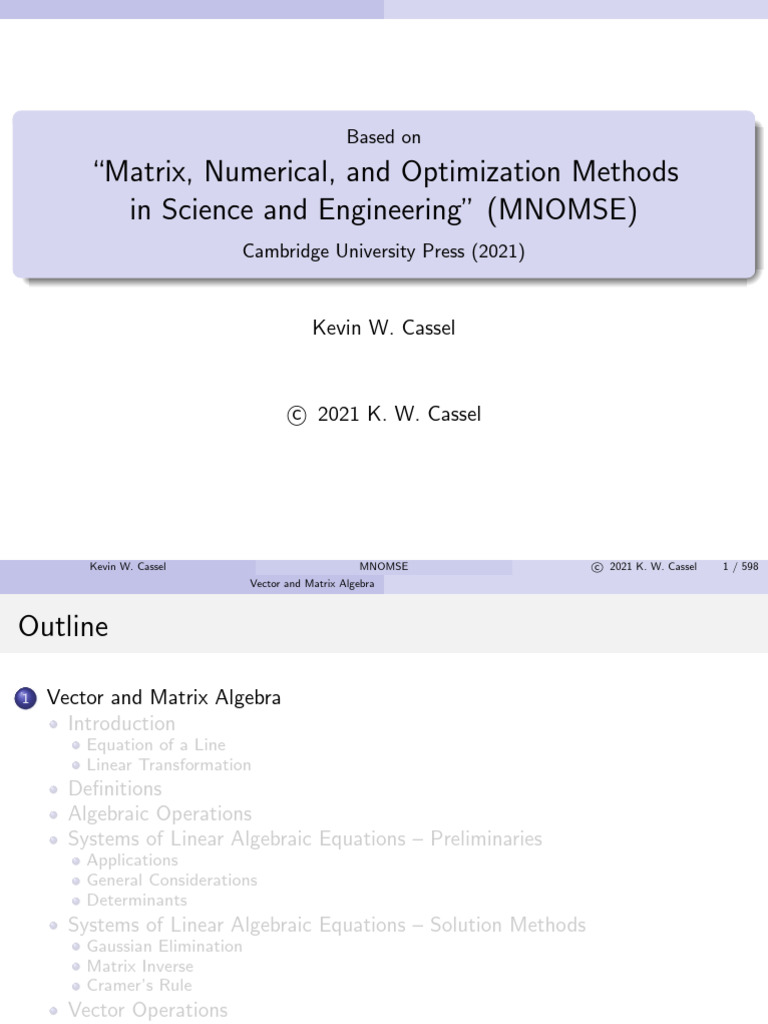 Chapter1 BackgroundLinearAlgebra | PDF
