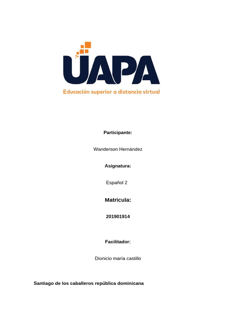 Tarea 1 de Esapñol 2 | PDF