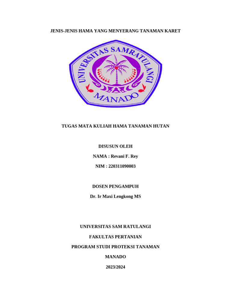 Tugas Hama Tanaman Hutan | PDF