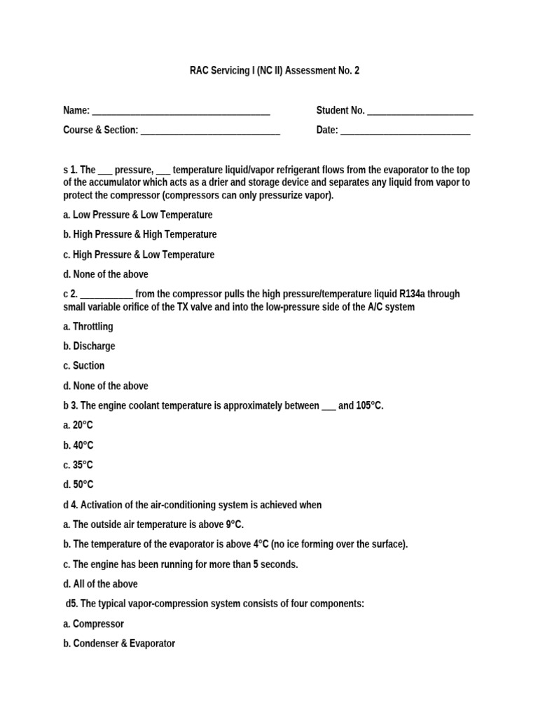 RAC Servicing 2 | PDF