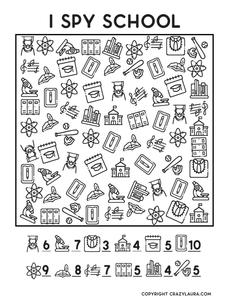 I Spy School Hard With Answers | PDF