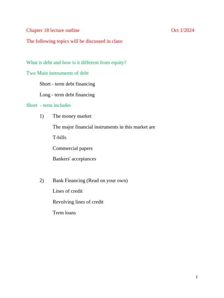 Chapter 18 lecture outline | PDF