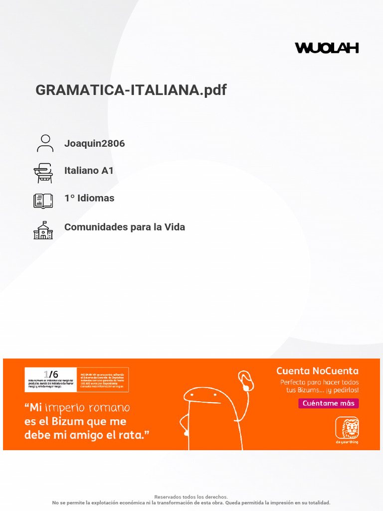 Wuolah Free GRAMATICA ITALIANA | PDF