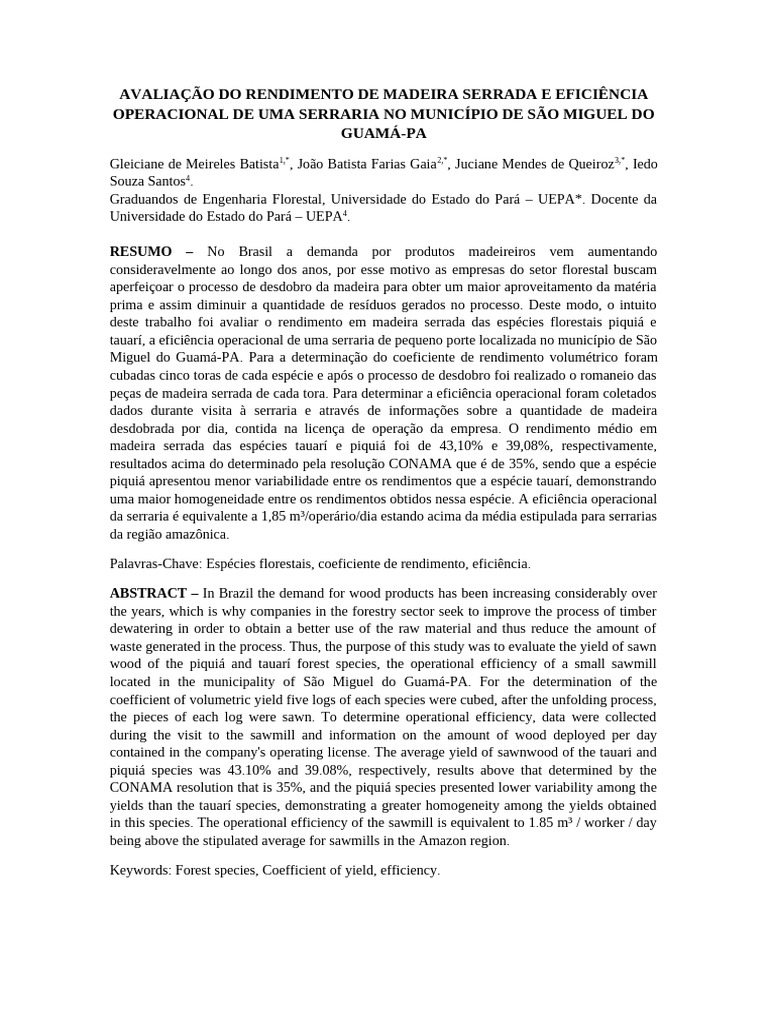 Relatório Completo OFICIAL | PDF | Madeira