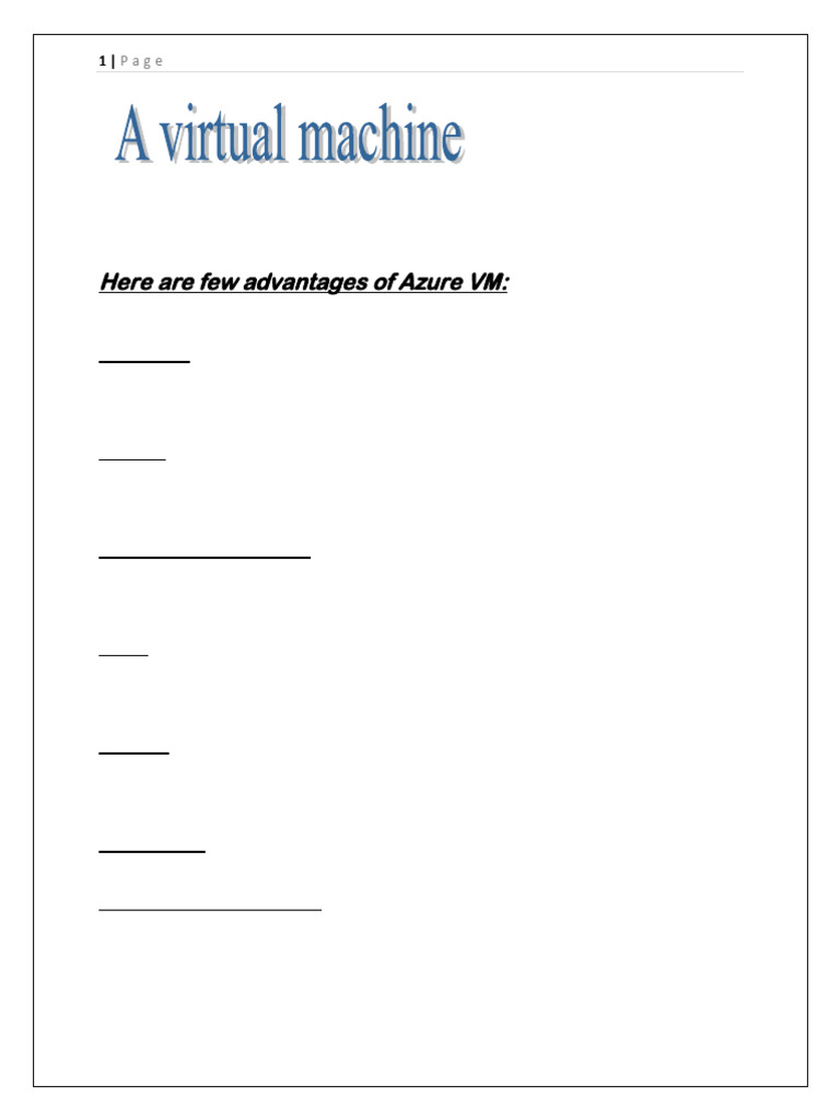 How To Create Virtual Machine In Azure Pdf