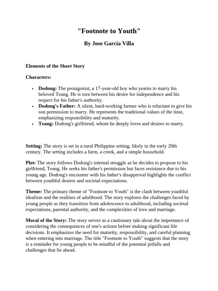 Footnote To Youth Project Pdf