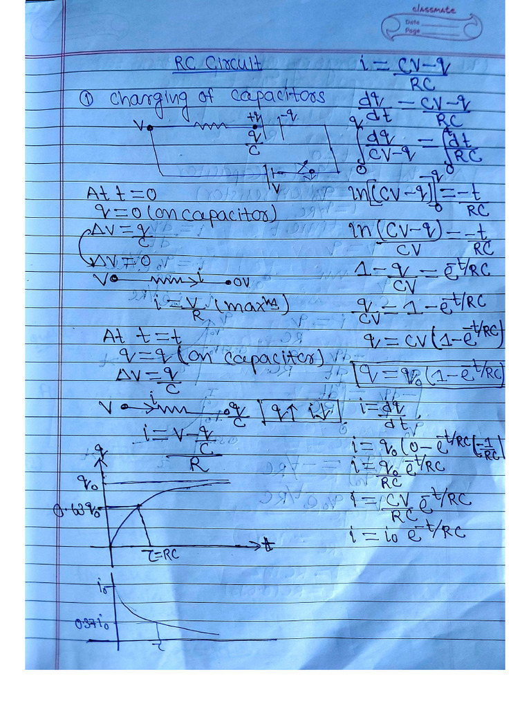 RC Circuit (Concept and Numerical) | PDF