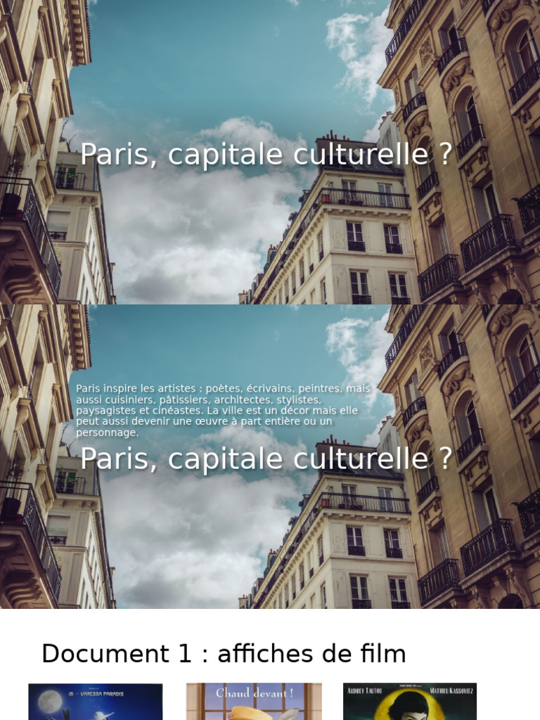 Paris, Capitale Culturelle | PDF