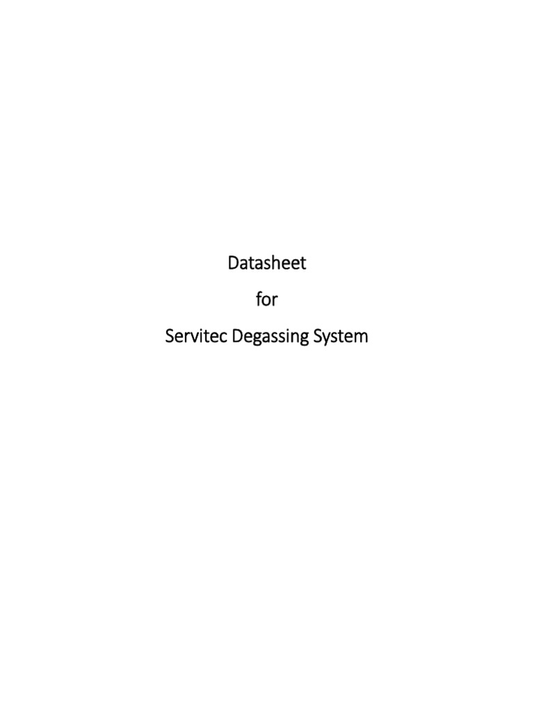 Data Sheet For Servitec Cover Page | PDF