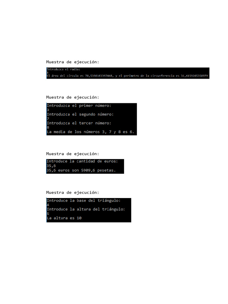 Ejercicios de Programación Secuencial | PDF