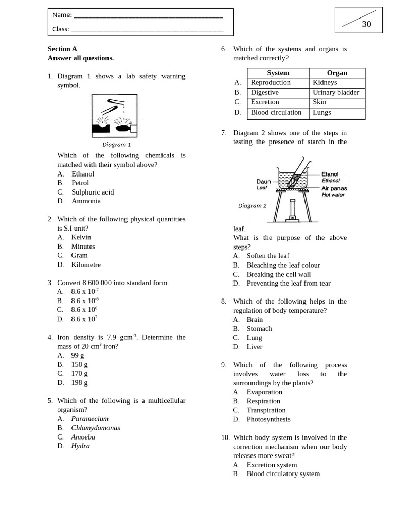SAINS PBD NEW SECTION A | PDF