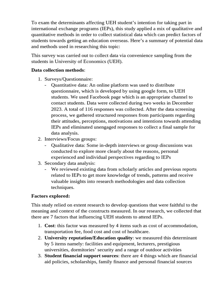 Data and Method (Summary) | PDF
