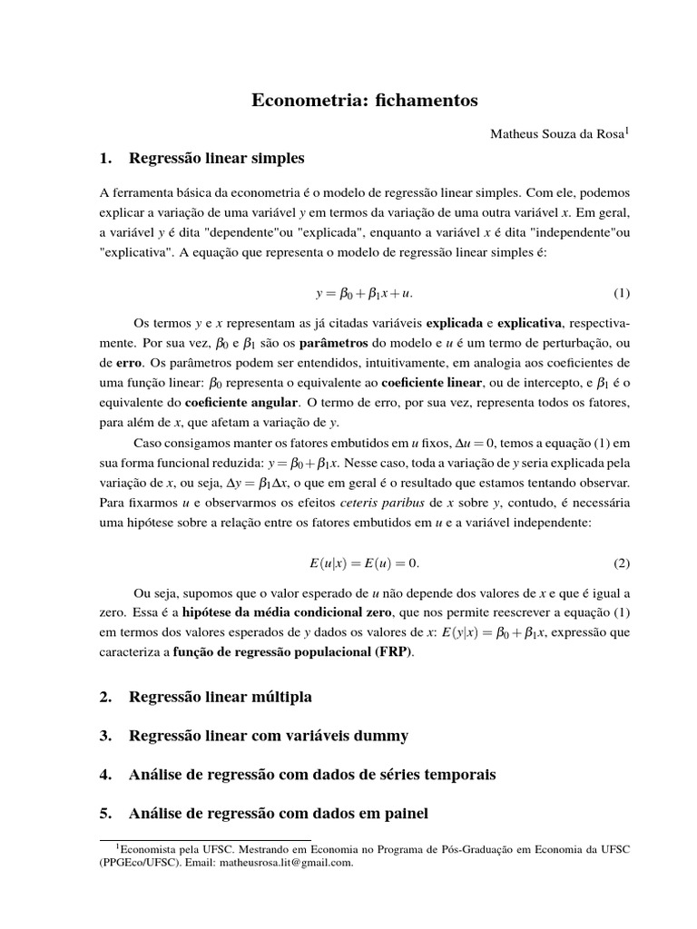 Econometria | PDF