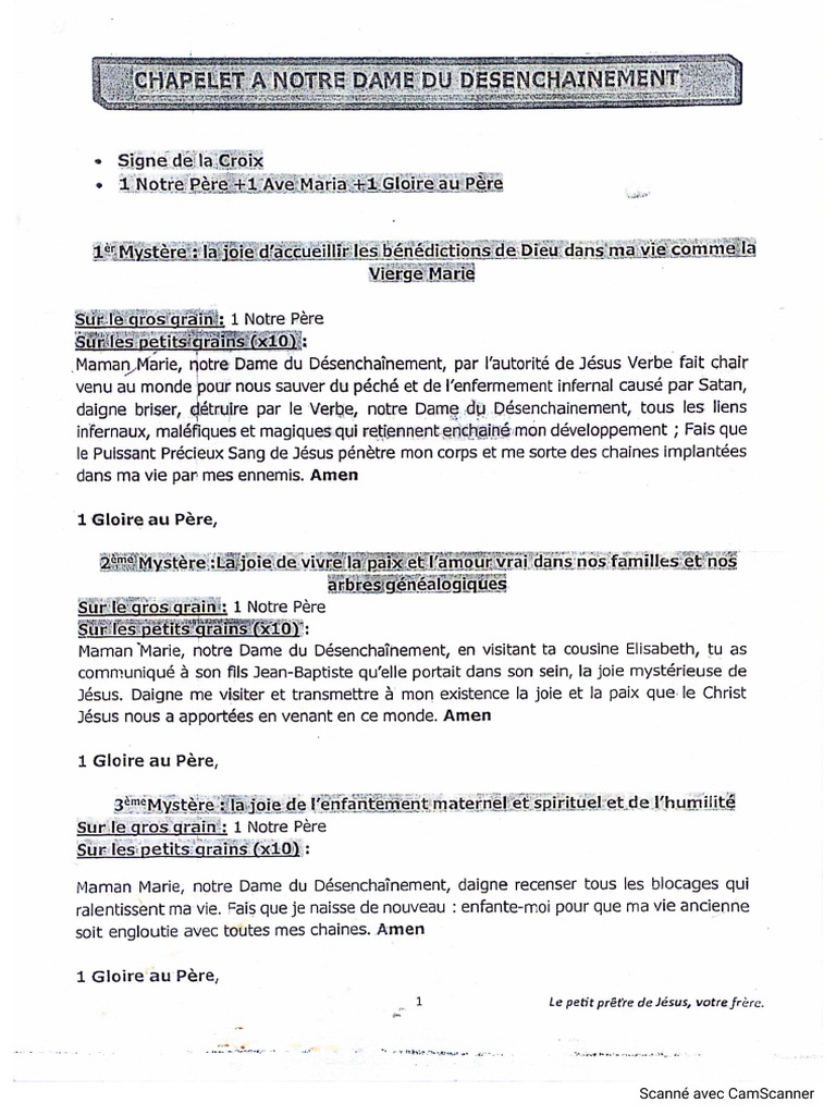 Chapelet À Notre Dame Du Désenchantement - 100827 | PDF