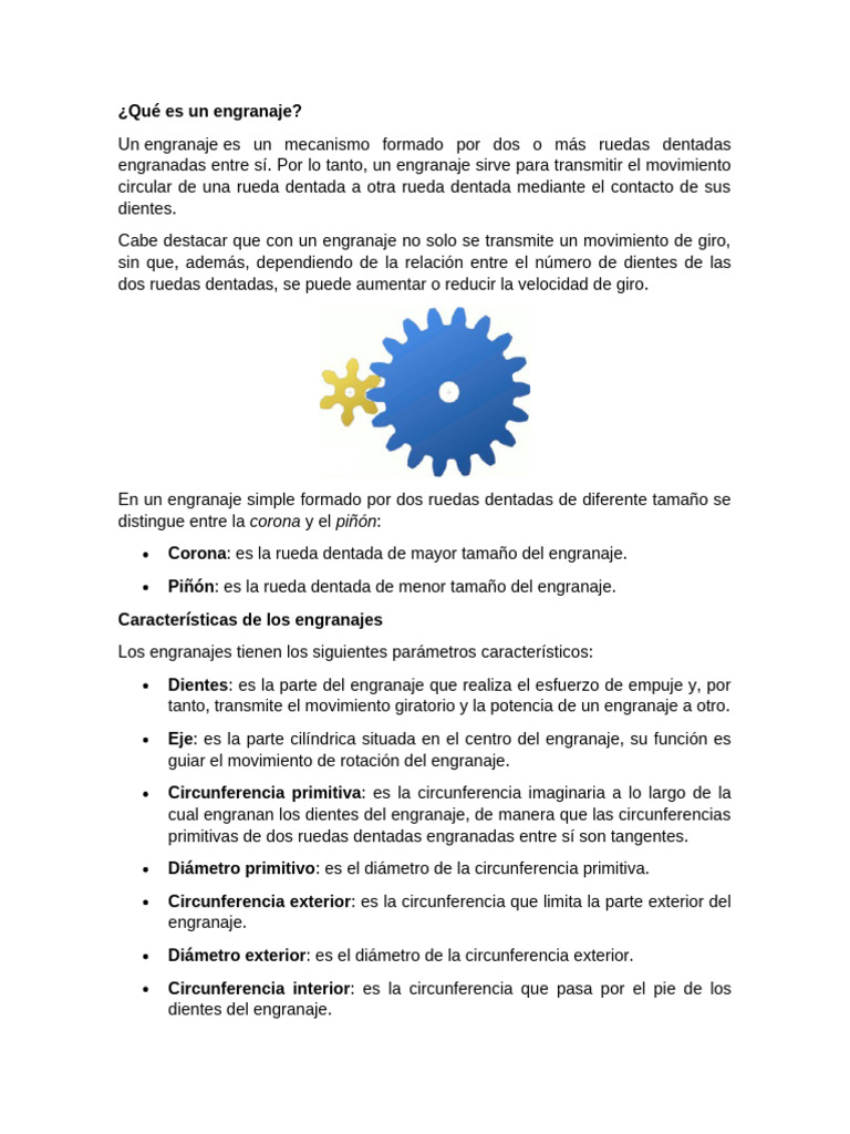 Qué Es Un Engranaje | PDF
