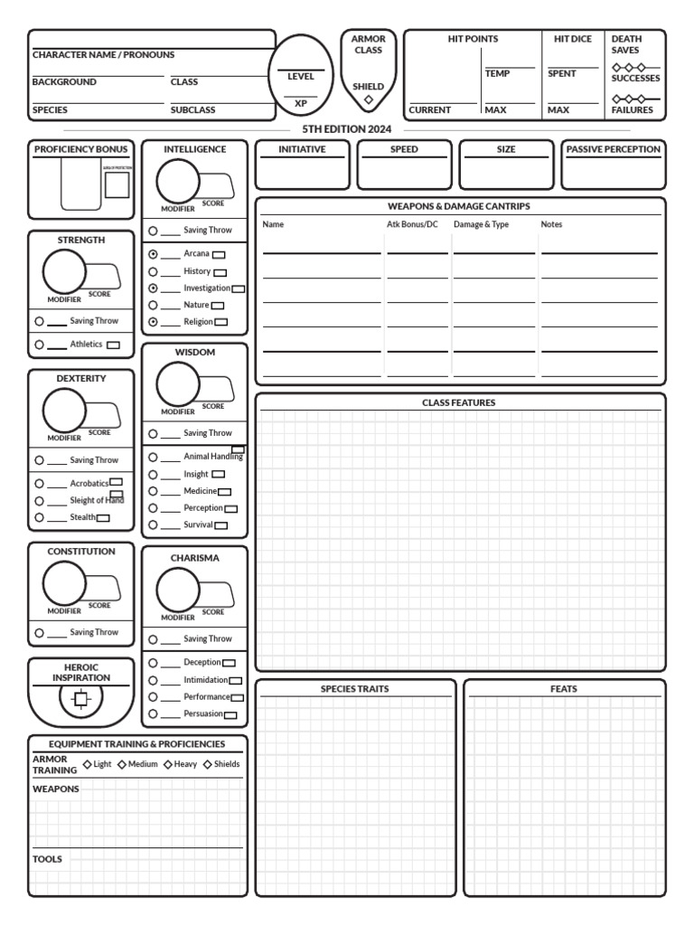 Ficha ONE D&D (Creditos Dr. Caos) | PDF