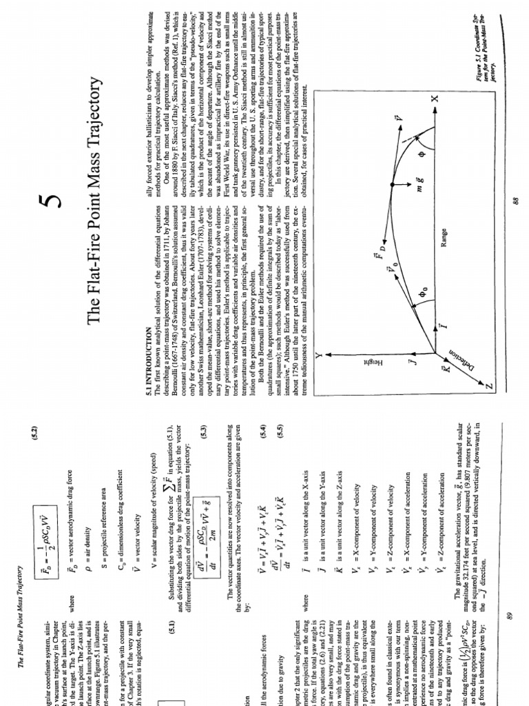 Flat Fire Point Mass Trajectory | PDF