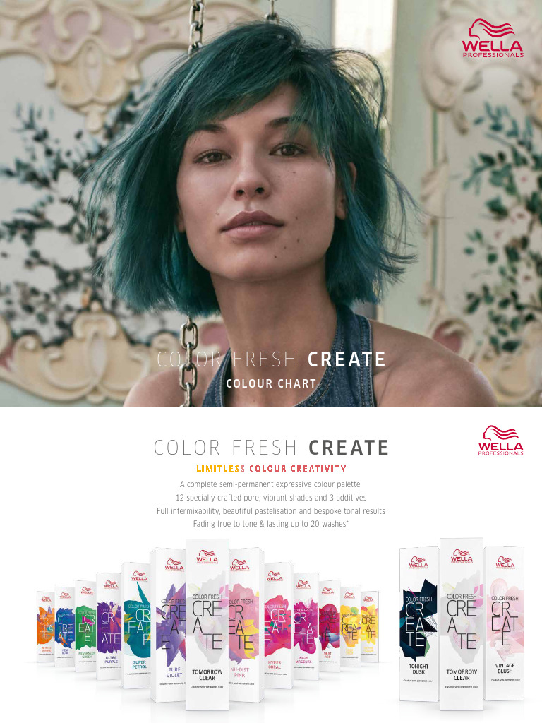 Wella Professionals Colour Fresh Create Colour Chart | PDF | Color ...