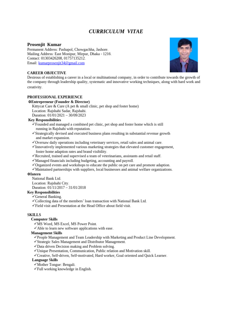 Curriculum Vitae | PDF