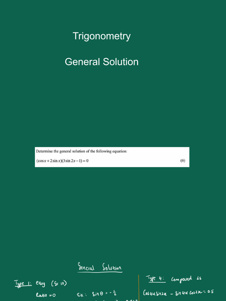 Trigonometry - General Solution | PDF