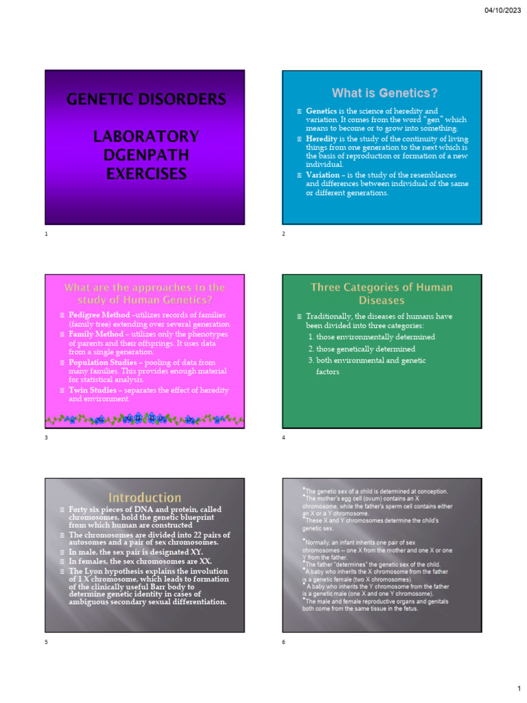 Genetic Disorders Lab | PDF