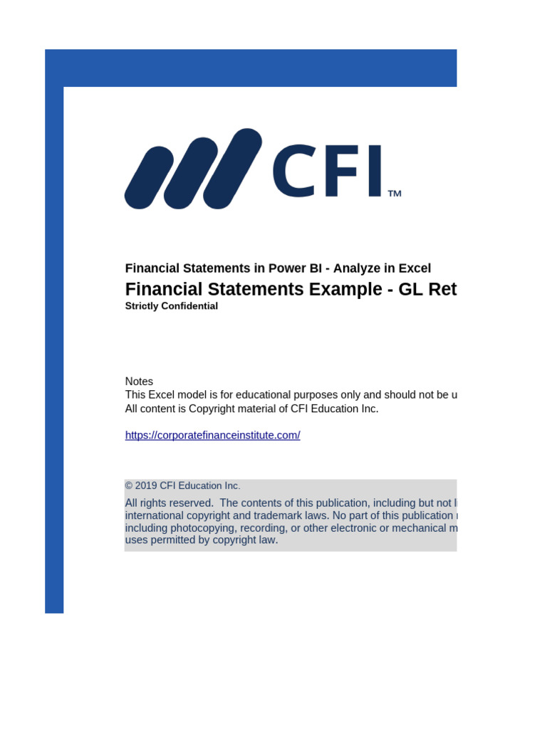 Financial Statements in Power BI - Excel Data Model | PDF