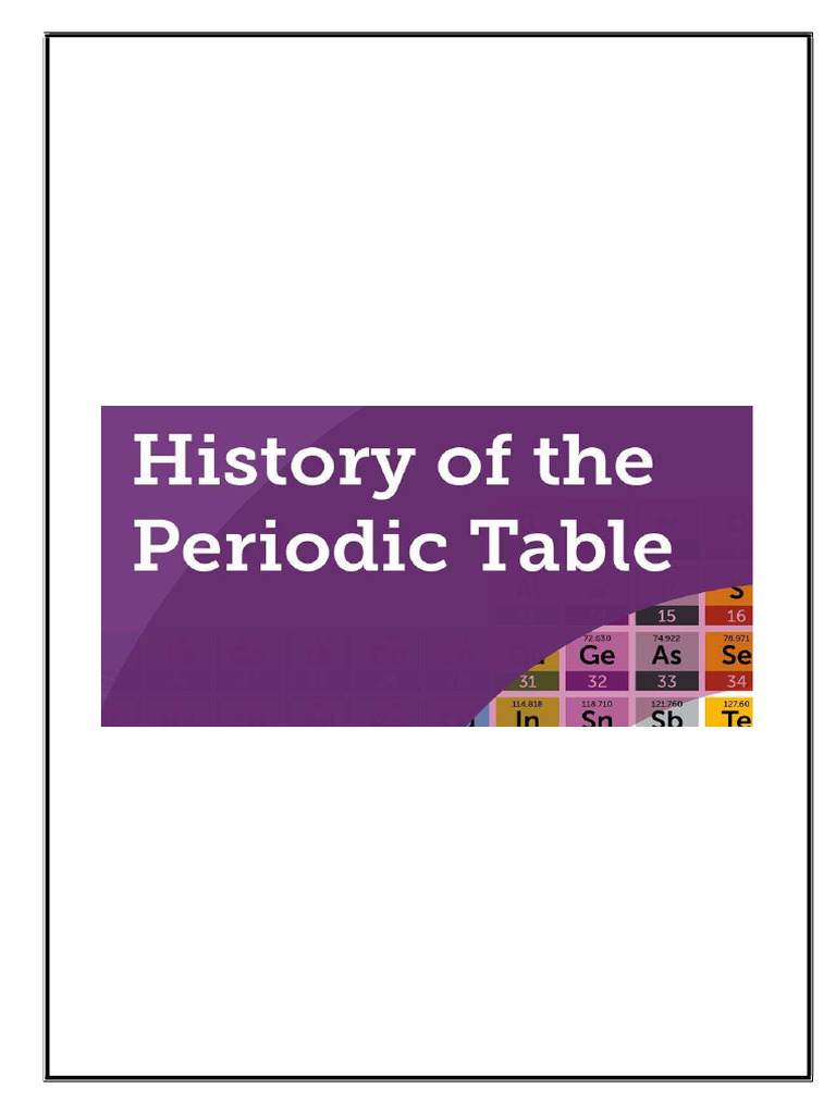 Periodic Table and Its Historic Values.. | PDF