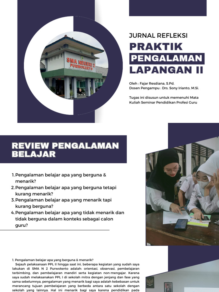 Jurnal Refleksi PPL II | PDF