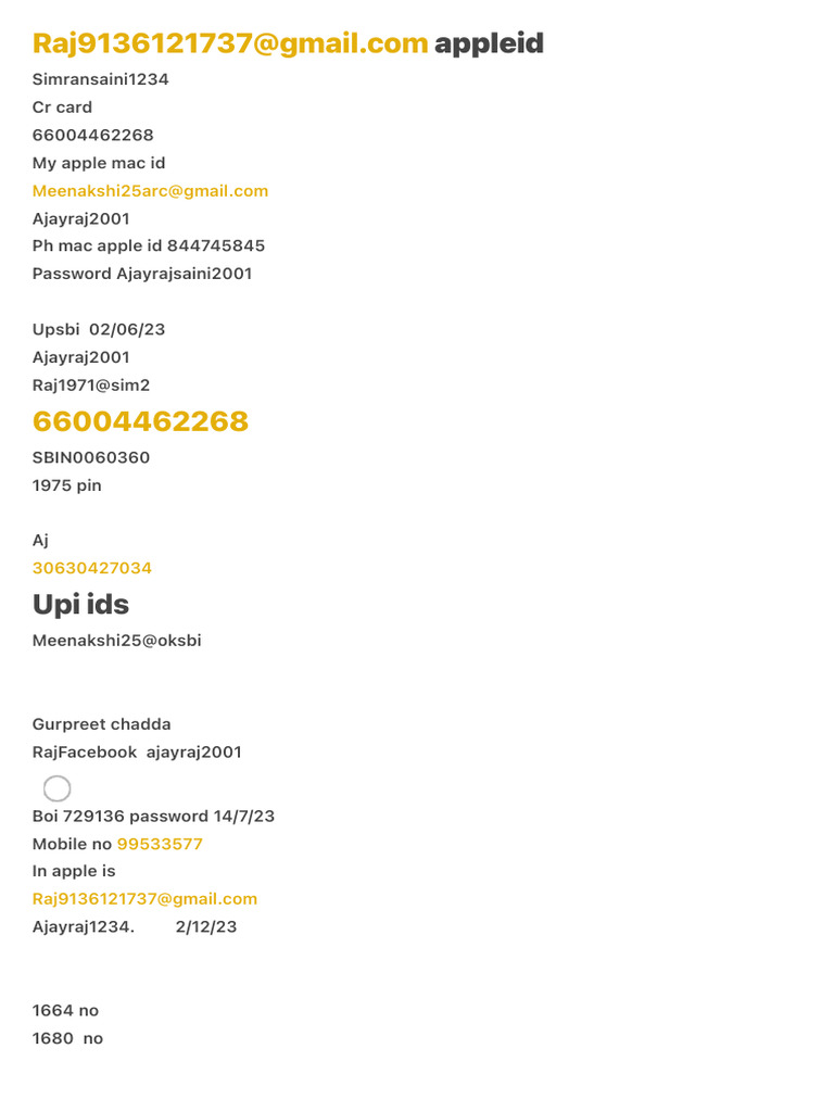 Raj9136121737@Gmail - Com Appleid | PDF