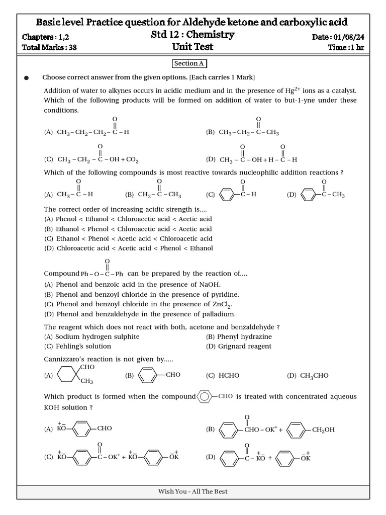 UnitTest - D01 Aug 2024 | PDF