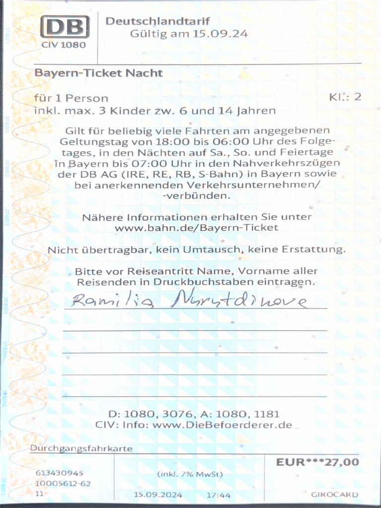 Bayern Ticket | PDF