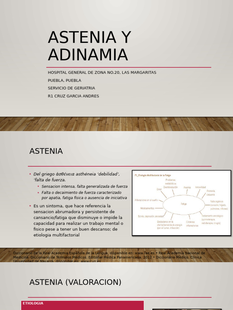 Astenia y Adinamia | PDF