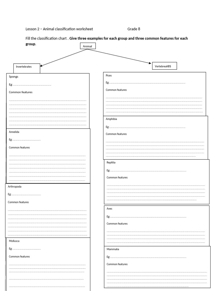 Grade 8 Animal Classification | PDF | Computers | Technology & Engineering