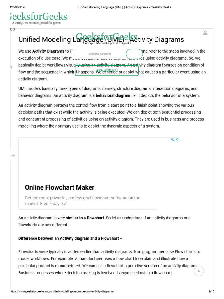 Activity Diagrams | PDF